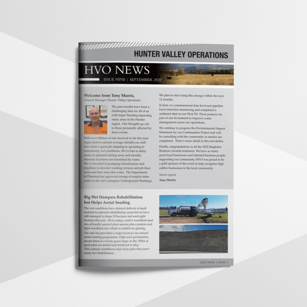 HVO News Community Newsletter September 2022 – Hunter Valley Operations